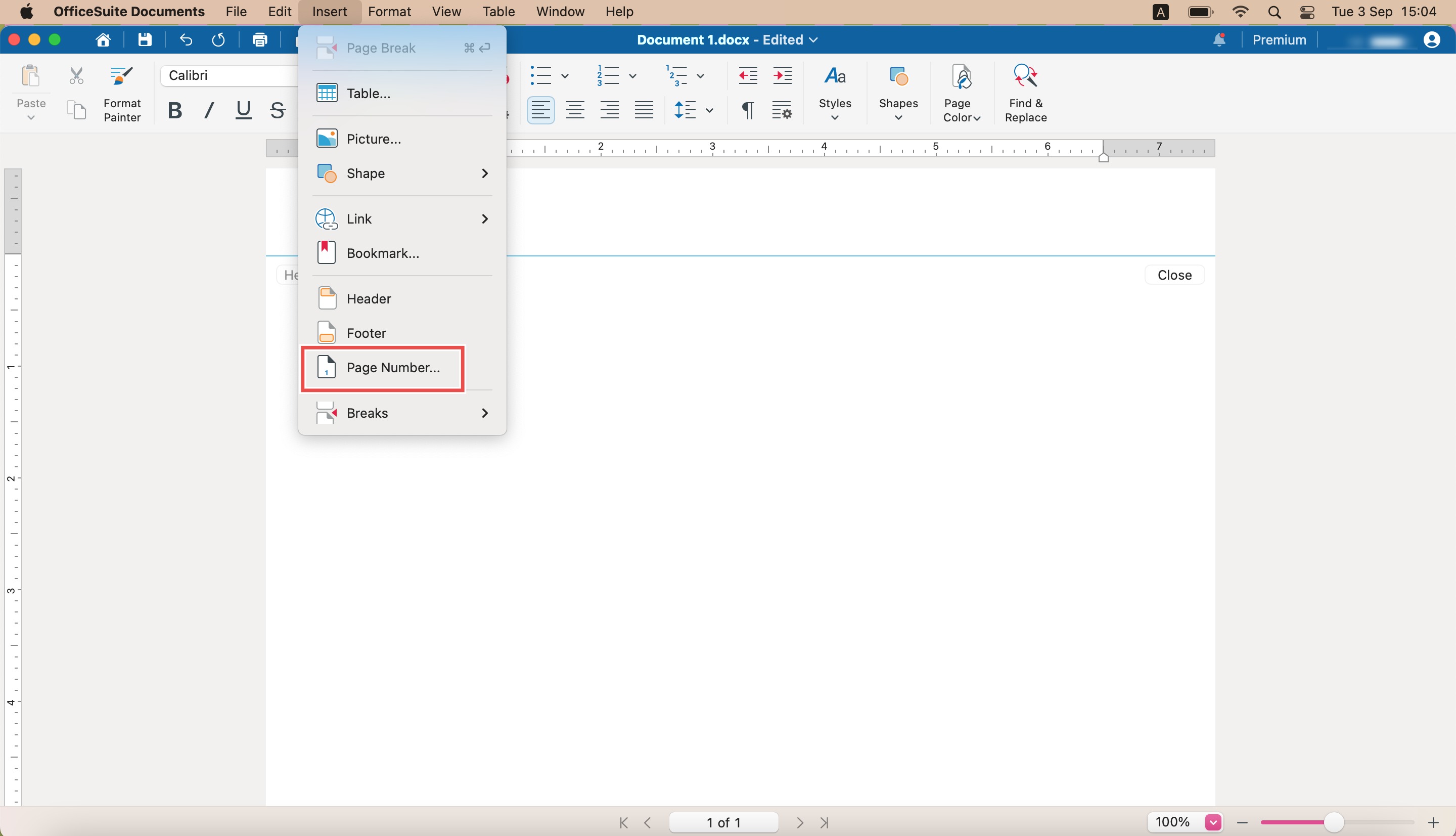 How to Insert a Header or Footer – MobiSystems