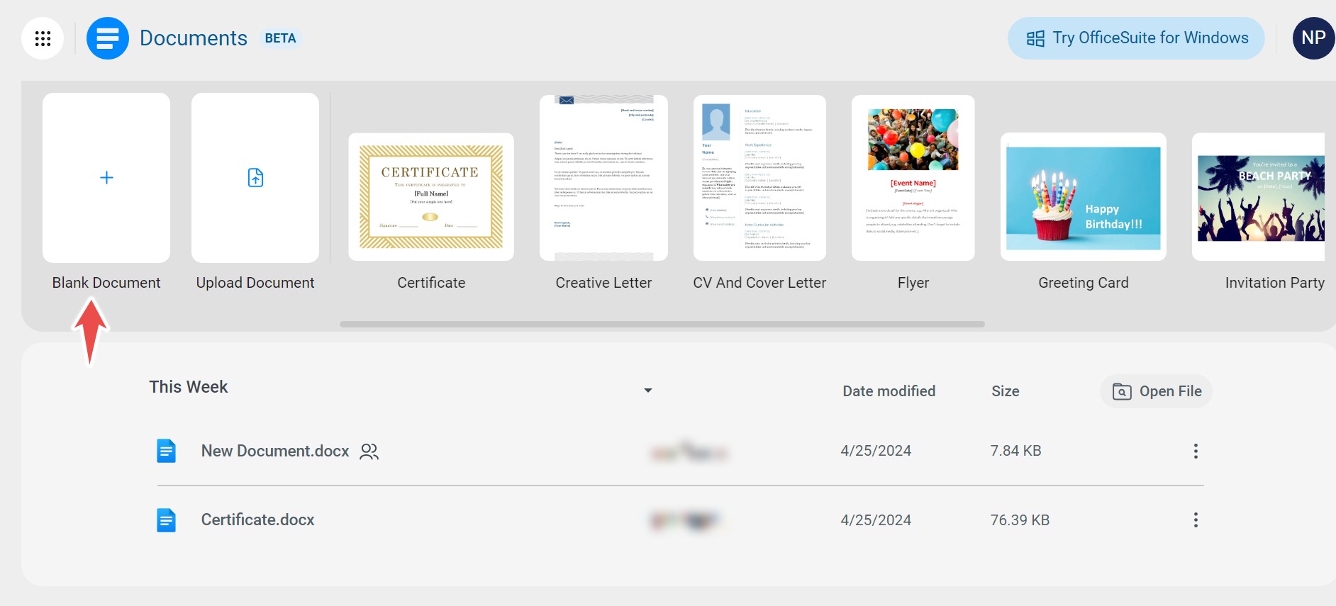 Create A File On Mobioffice Online And Store It On Mobidrive Mobisystems