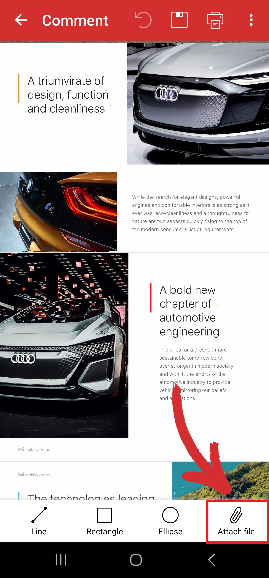 Cómo adjuntar archivos a un PDF en Android – MobiSystems