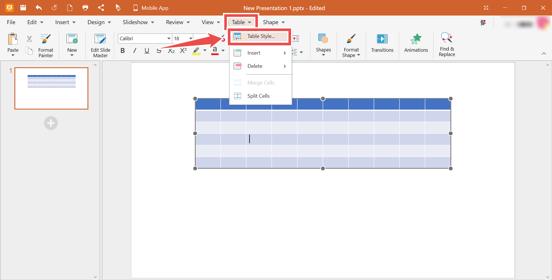 How to Insert and Format a Table in MobiSlides – MobiSystems