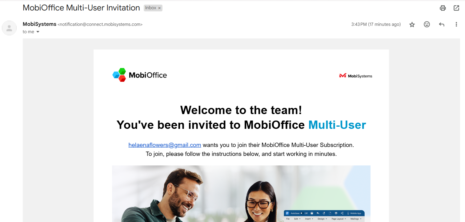 Activate Your MobiOffice Multi-User Subscription – MobiSystems