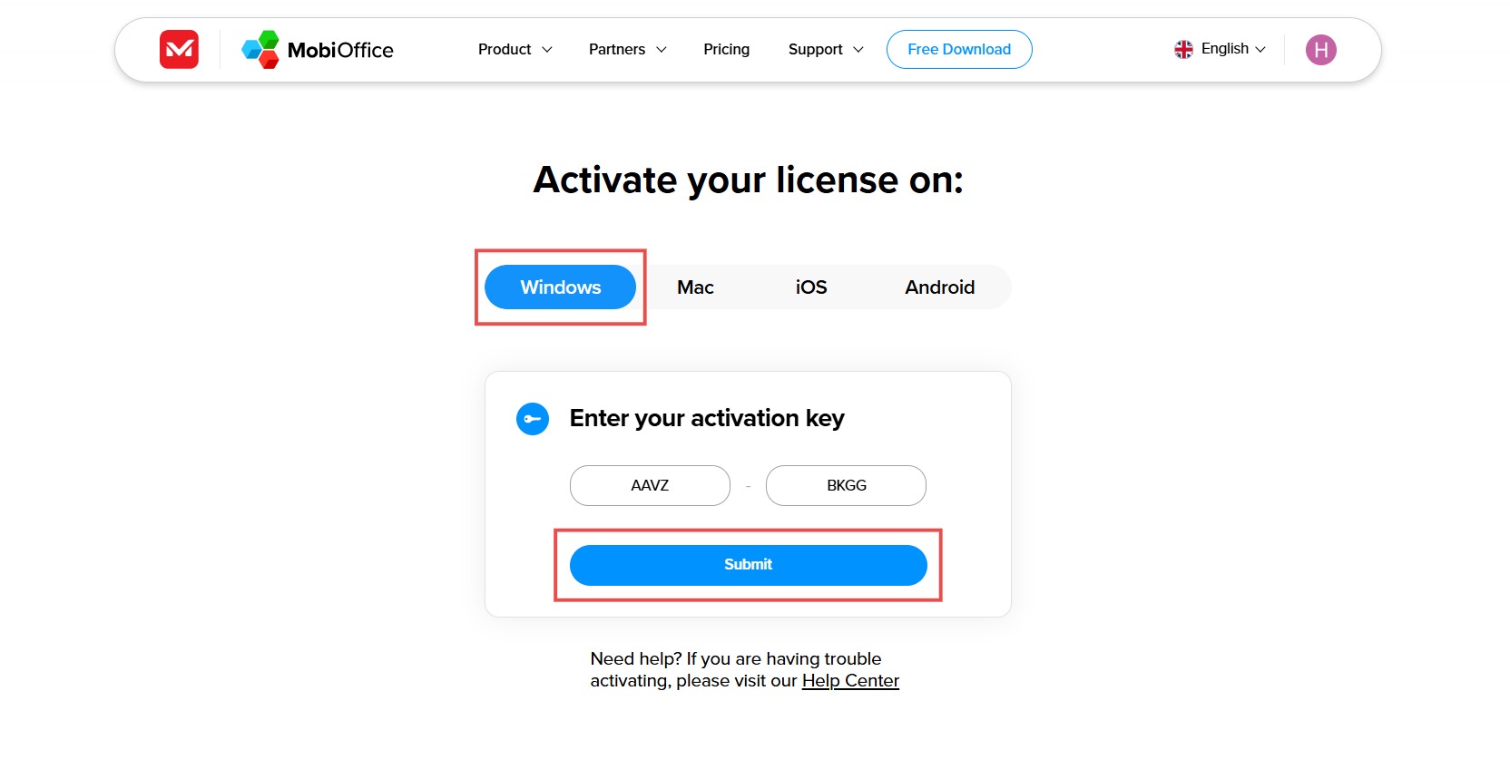 Activate MobiOffice Lifetime on Windows – MobiSystems
