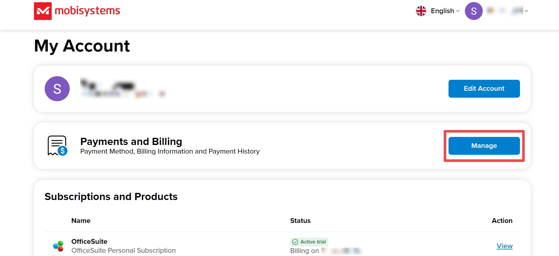 Cómo actualizar su método de pago en su cuenta de MobiSystems – MobiSystems