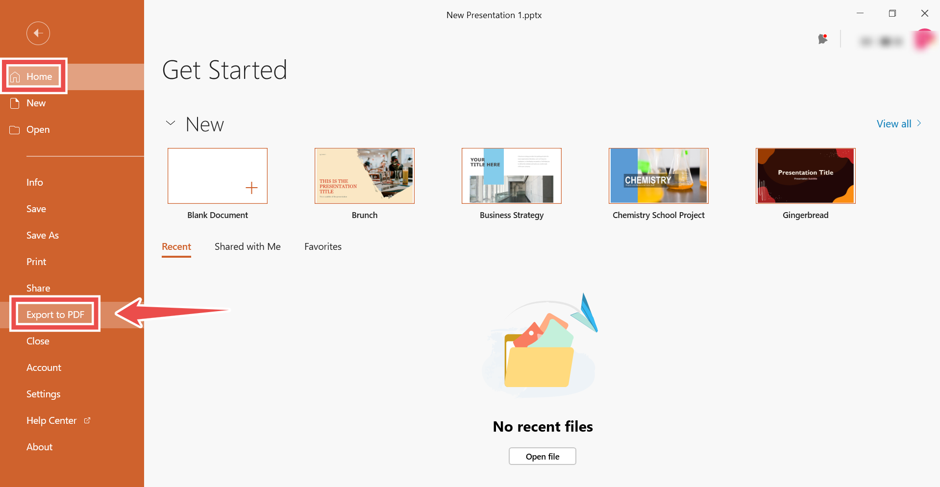 Exportar una presentación a PDF en MobiSlides – MobiSystems