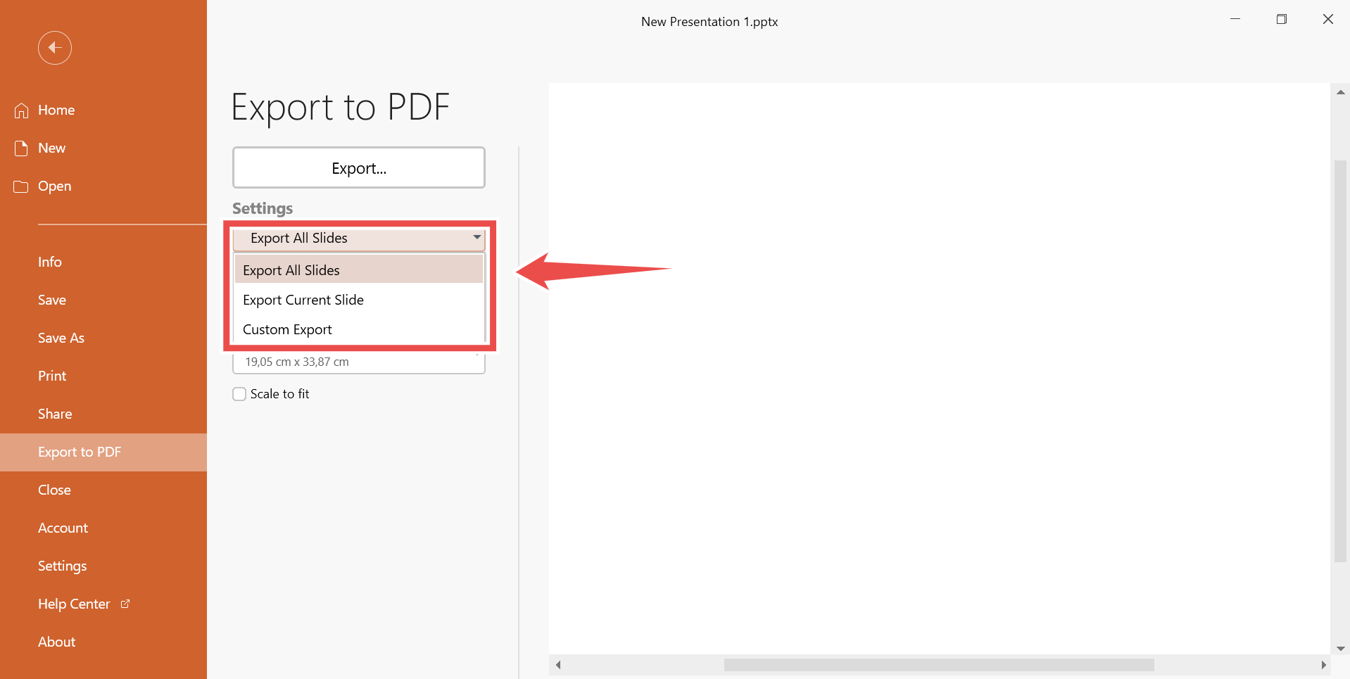 Exportar una presentación a PDF en MobiSlides – MobiSystems