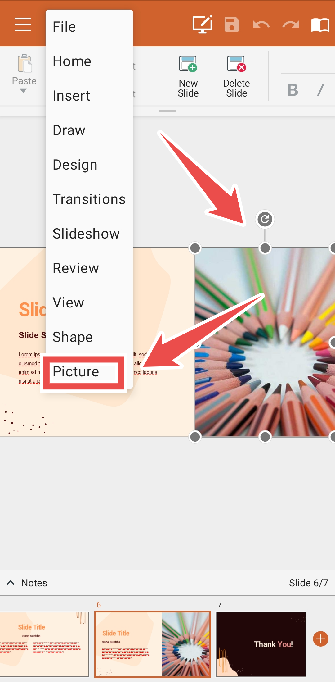 Recadrer une image dans MobiSlides – MobiSystems