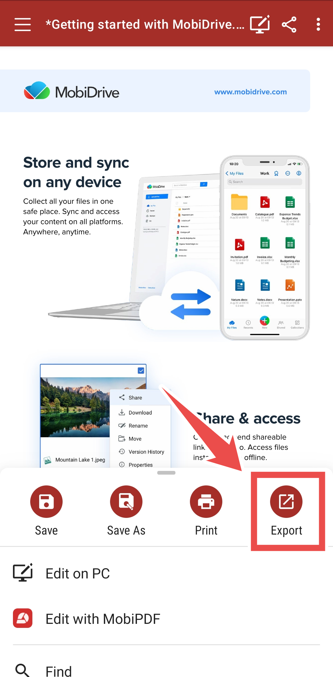Convertir les PDF en Word, Excel ou ePub avec MobiOffice PDF – MobiSystems