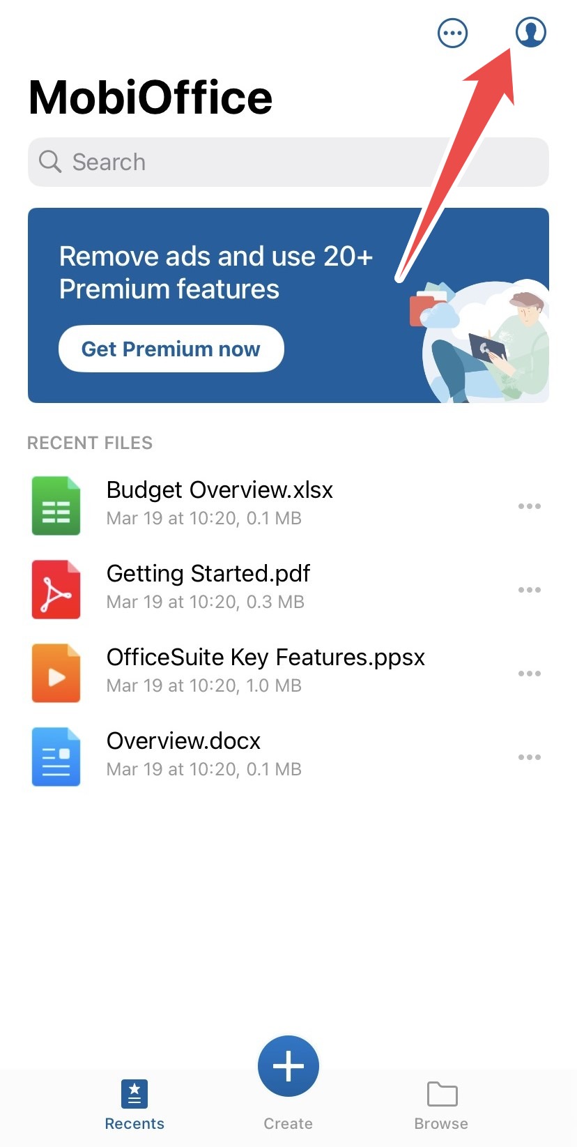 Configuración de MobiOffice Premium en iOS – MobiSystems
