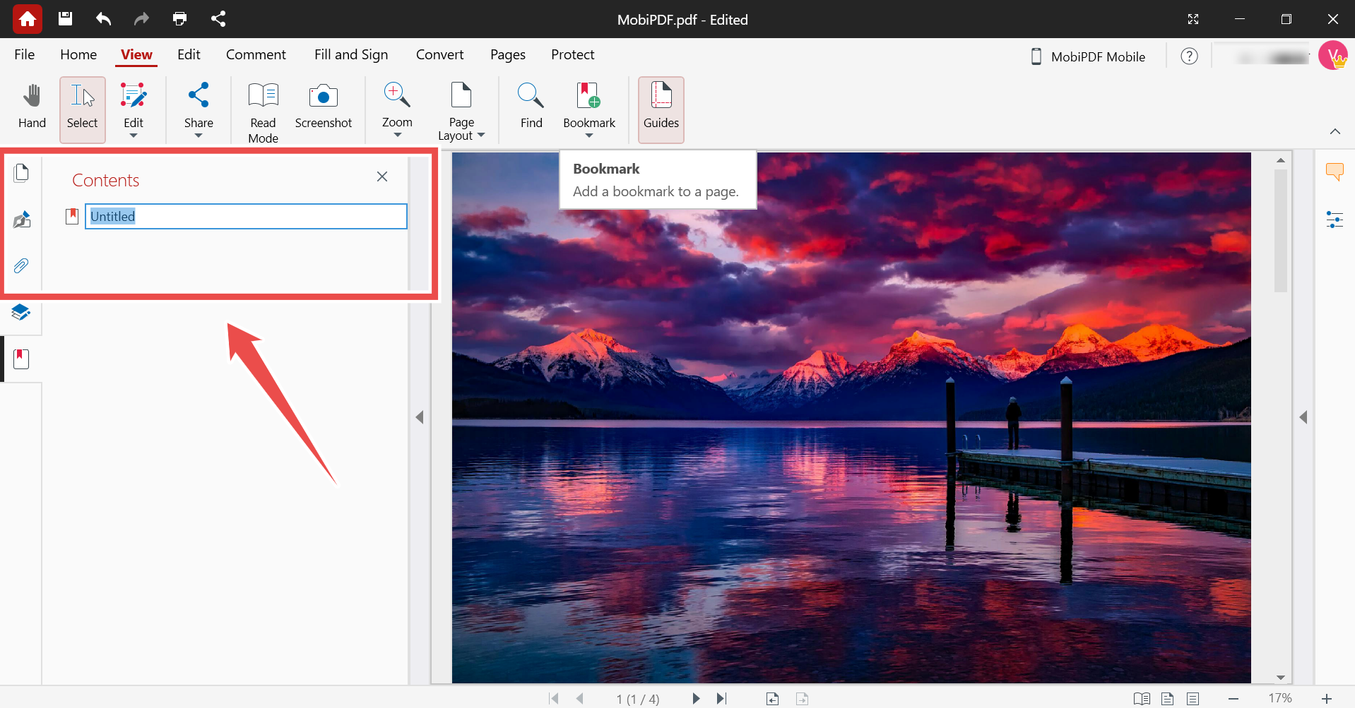 How to view bookmarks in PDF on Windows – MobiSystems