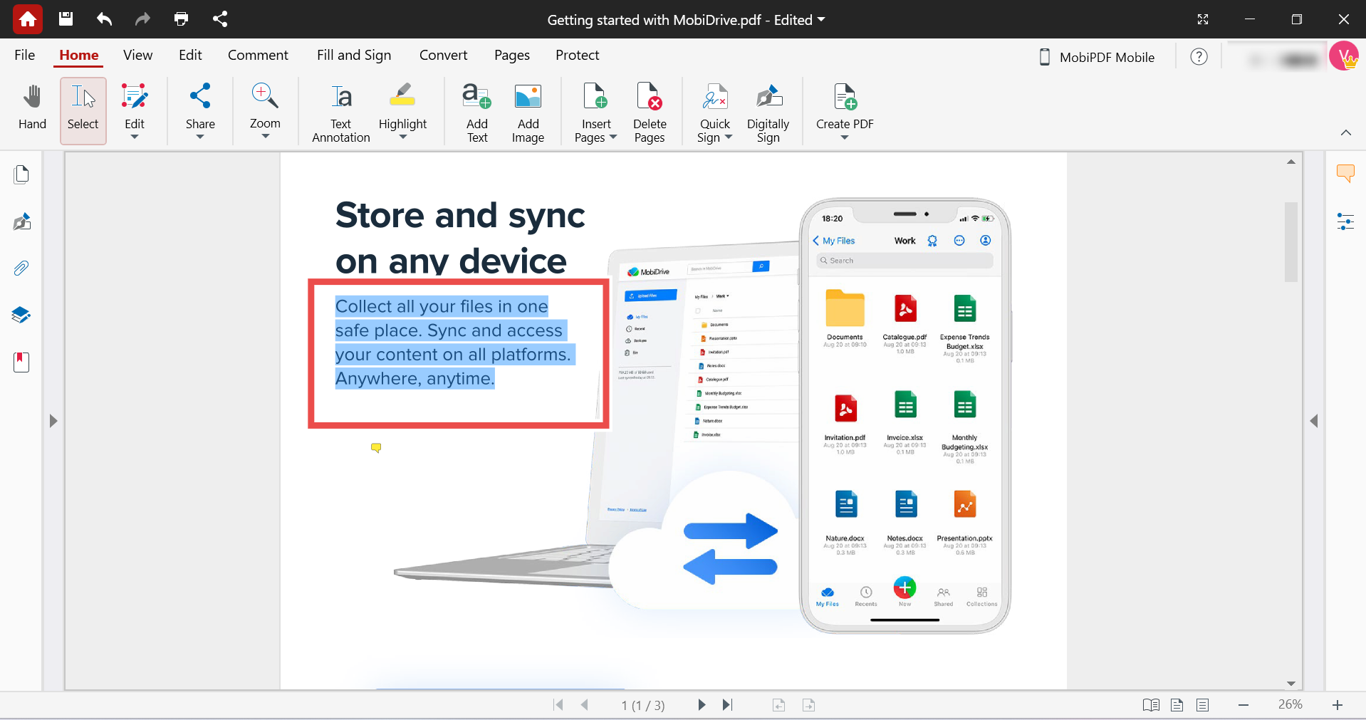 Como destacar, riscar ou sublinhar texto em PDF no Windows – MobiSystems