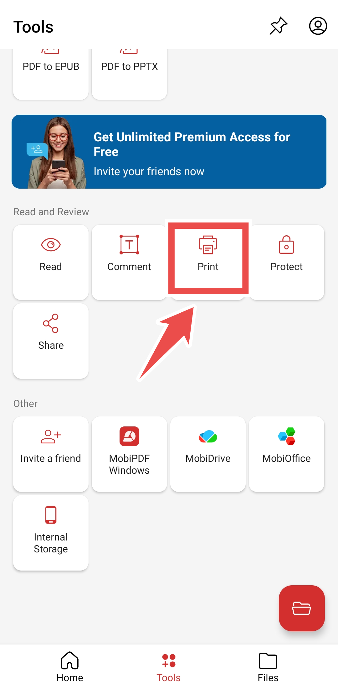 Como imprimir um PDF no Android – MobiSystems