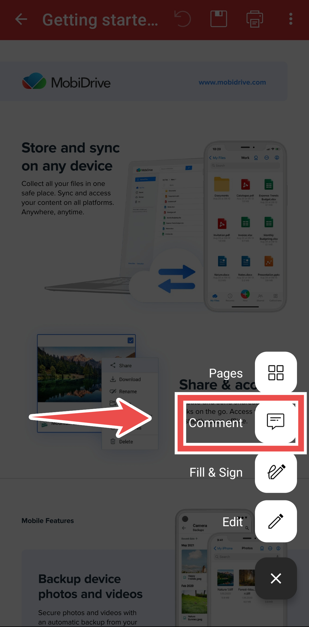 Come visualizzare o eliminare i markup dei PDF su Android – MobiSystems