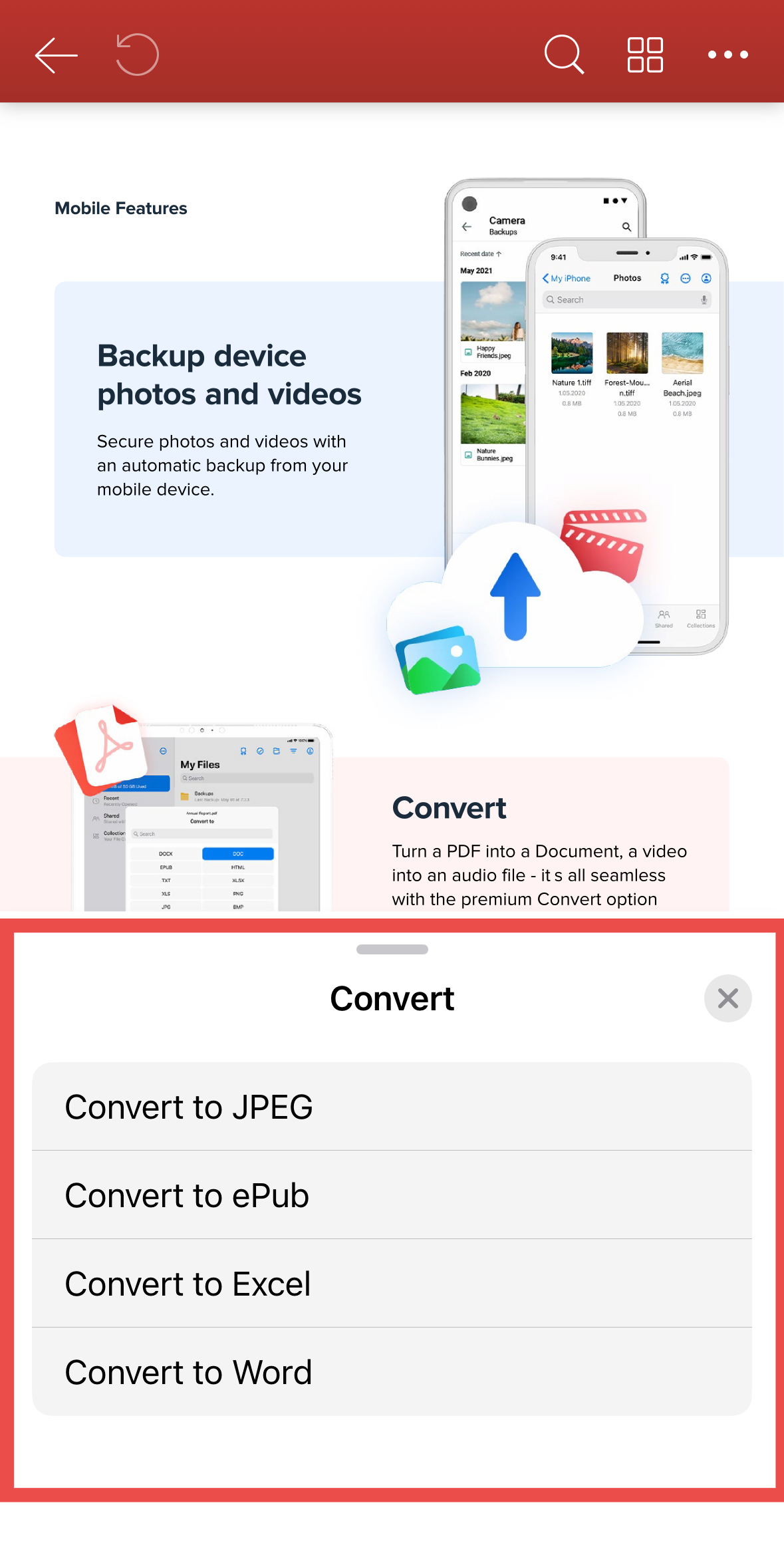 Cómo convertir PDF a Word u otros archivos editables con MobiPDF en iOS – MobiSystems