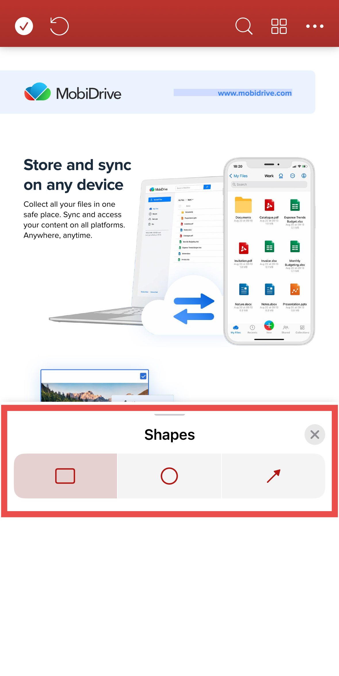 Comment ajouter des annotations et des dessins au format PDF avec MobiPDF sur iOS – MobiSystems