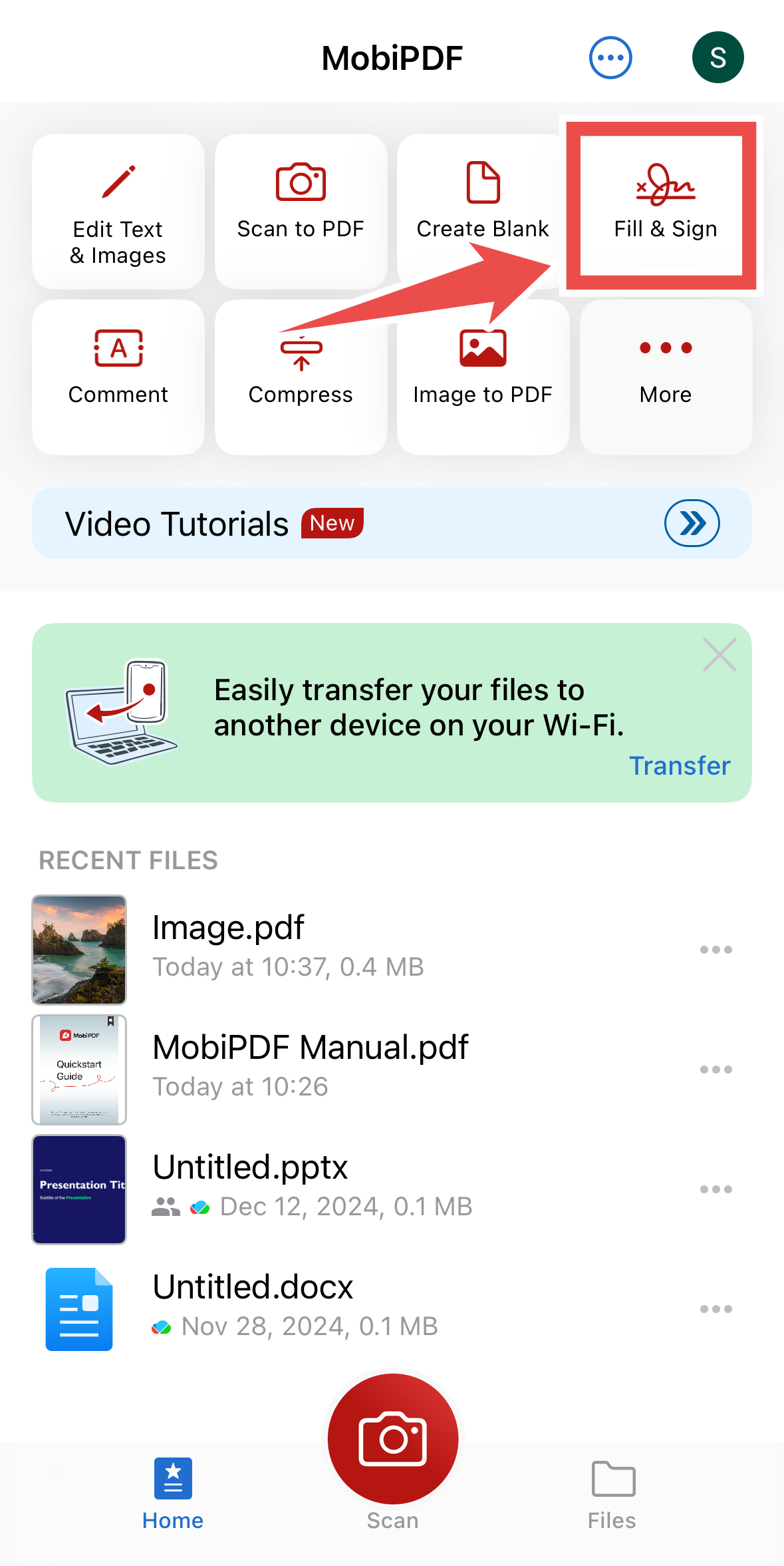 כיצד לחתום על PDF עם MobiPDF ב-iOS – MobiSystems