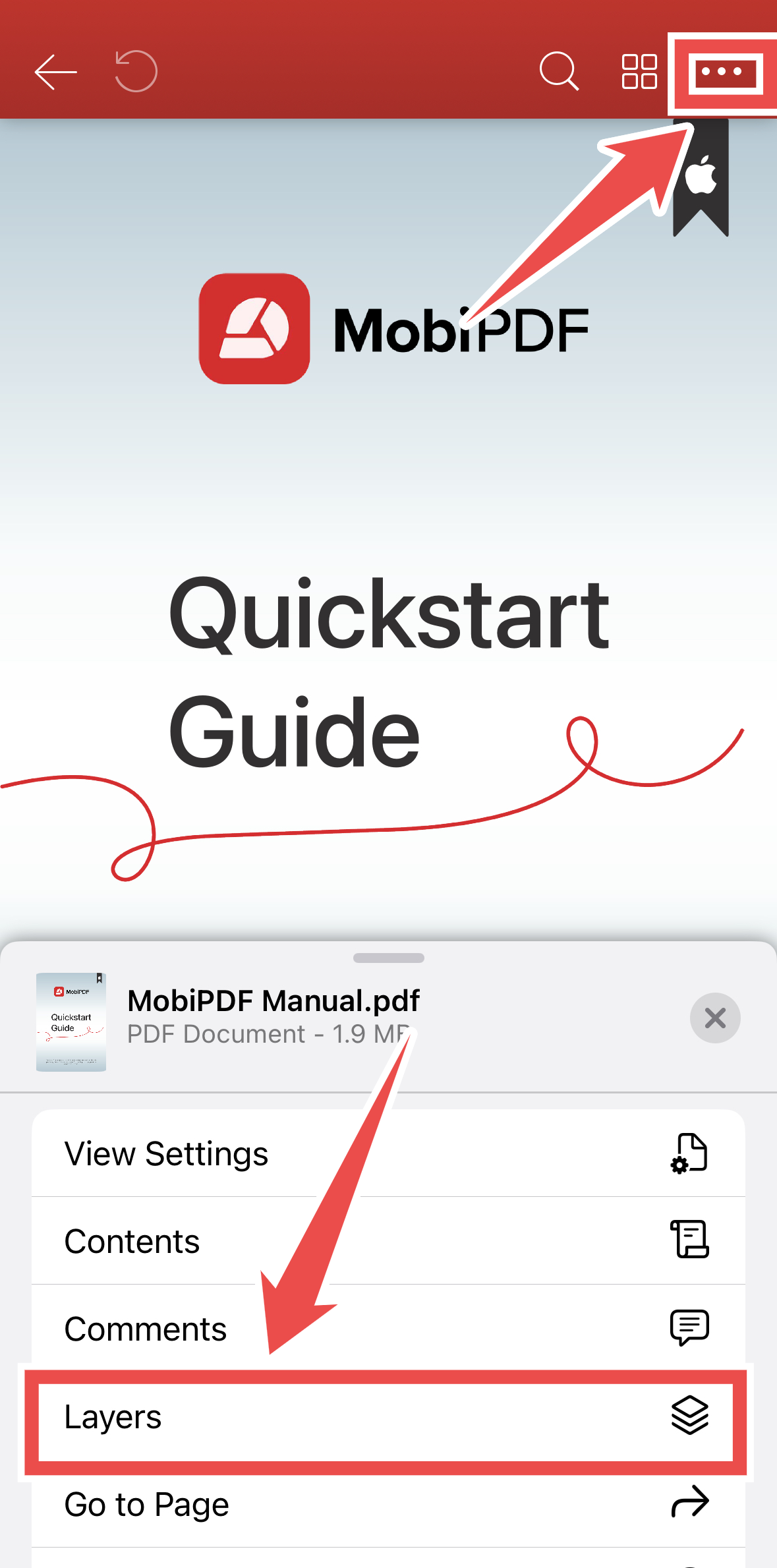 Cómo mostrar u ocultar capas de PDF con MobiPDF en iOS – MobiSystems