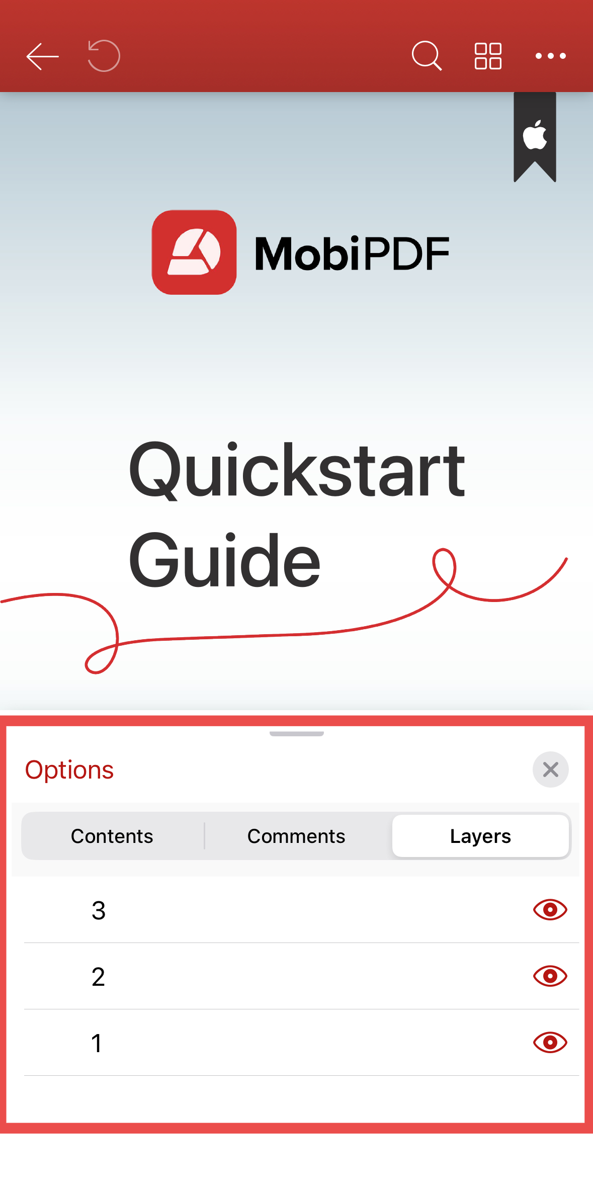 Cómo mostrar u ocultar capas de PDF con MobiPDF en iOS – MobiSystems