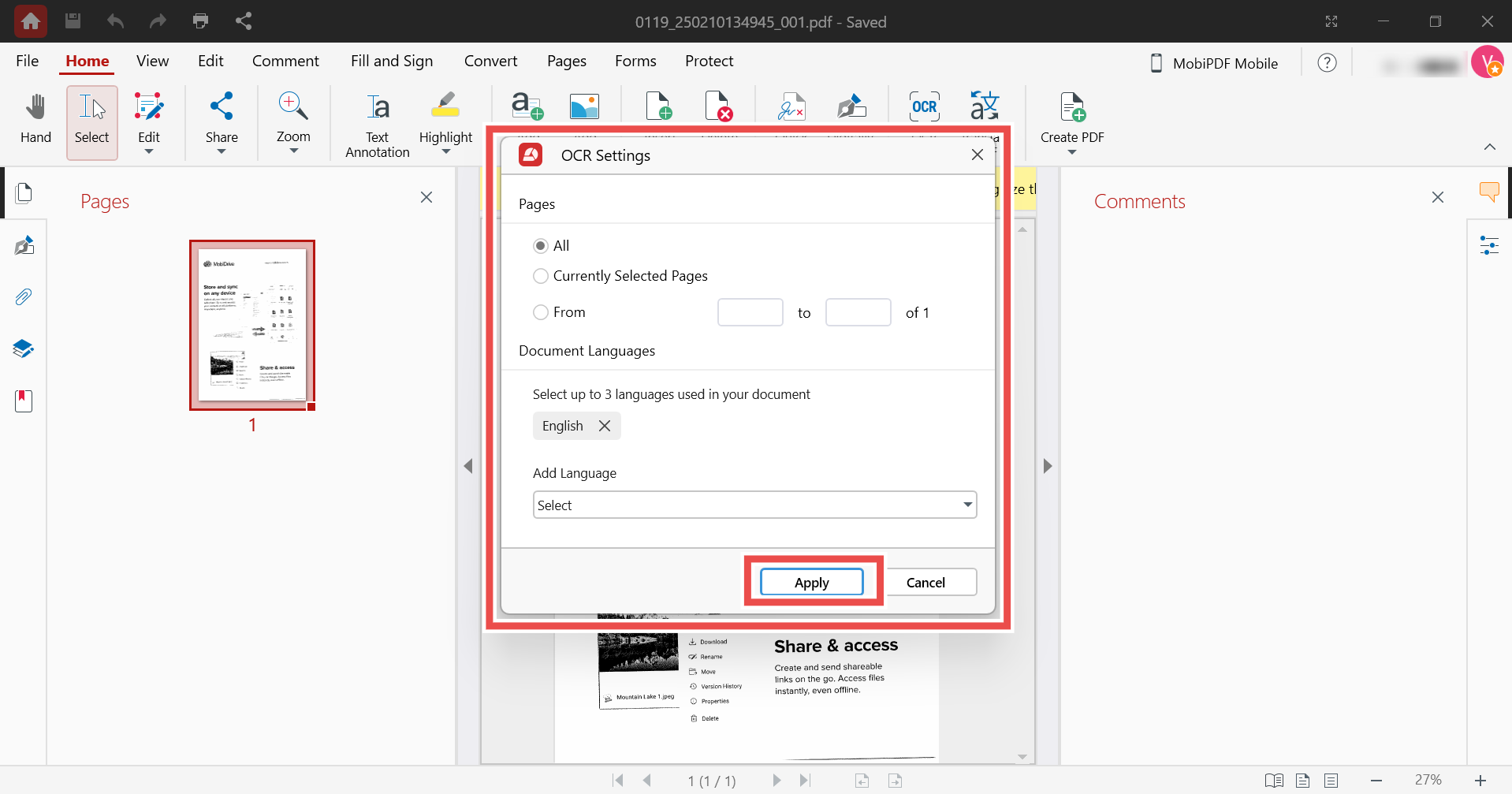 Como usar o OCR no Windows – MobiSystems