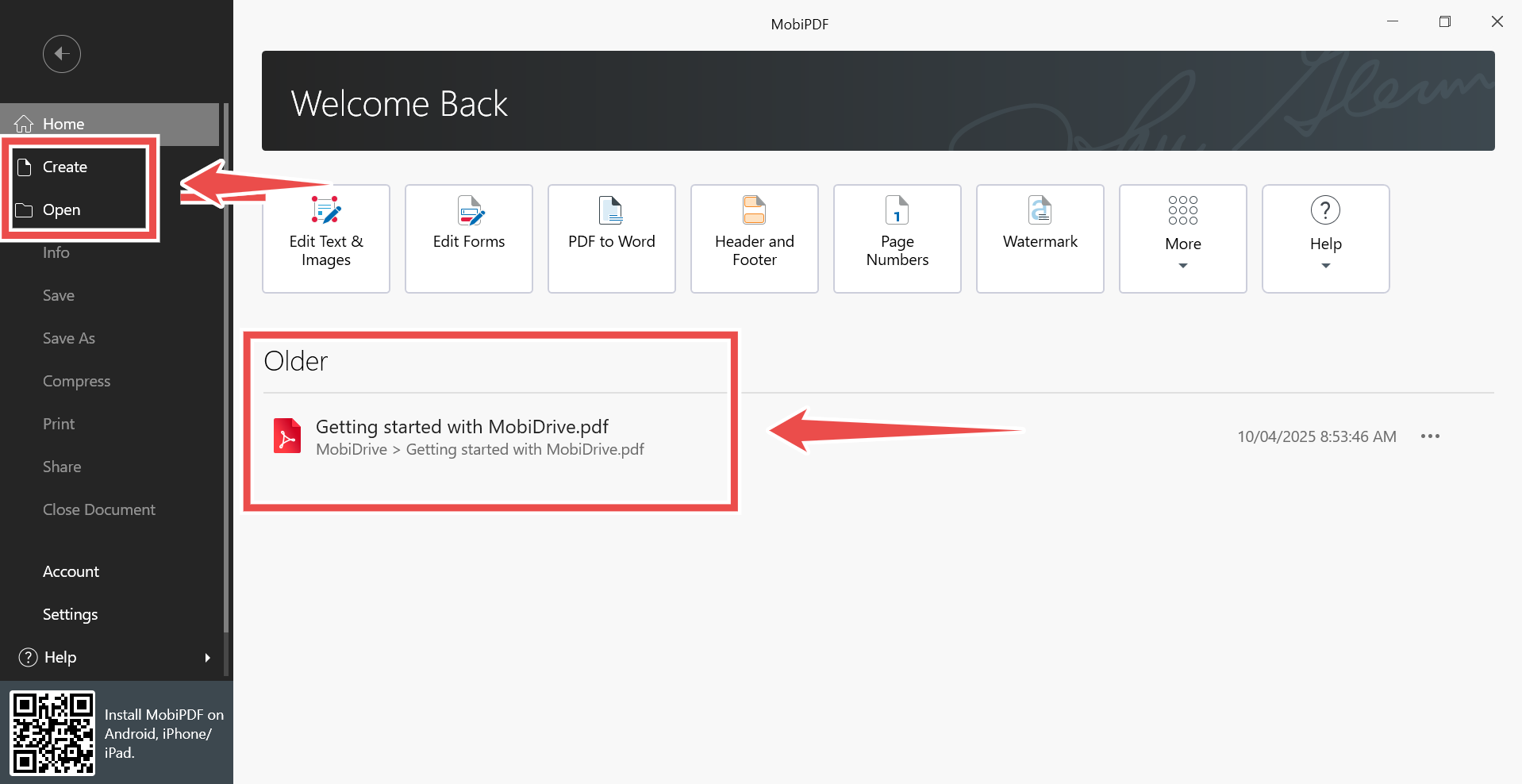 Cómo añadir, editar y eliminar marcas de agua con MobiPDF en Windows – MobiSystems
