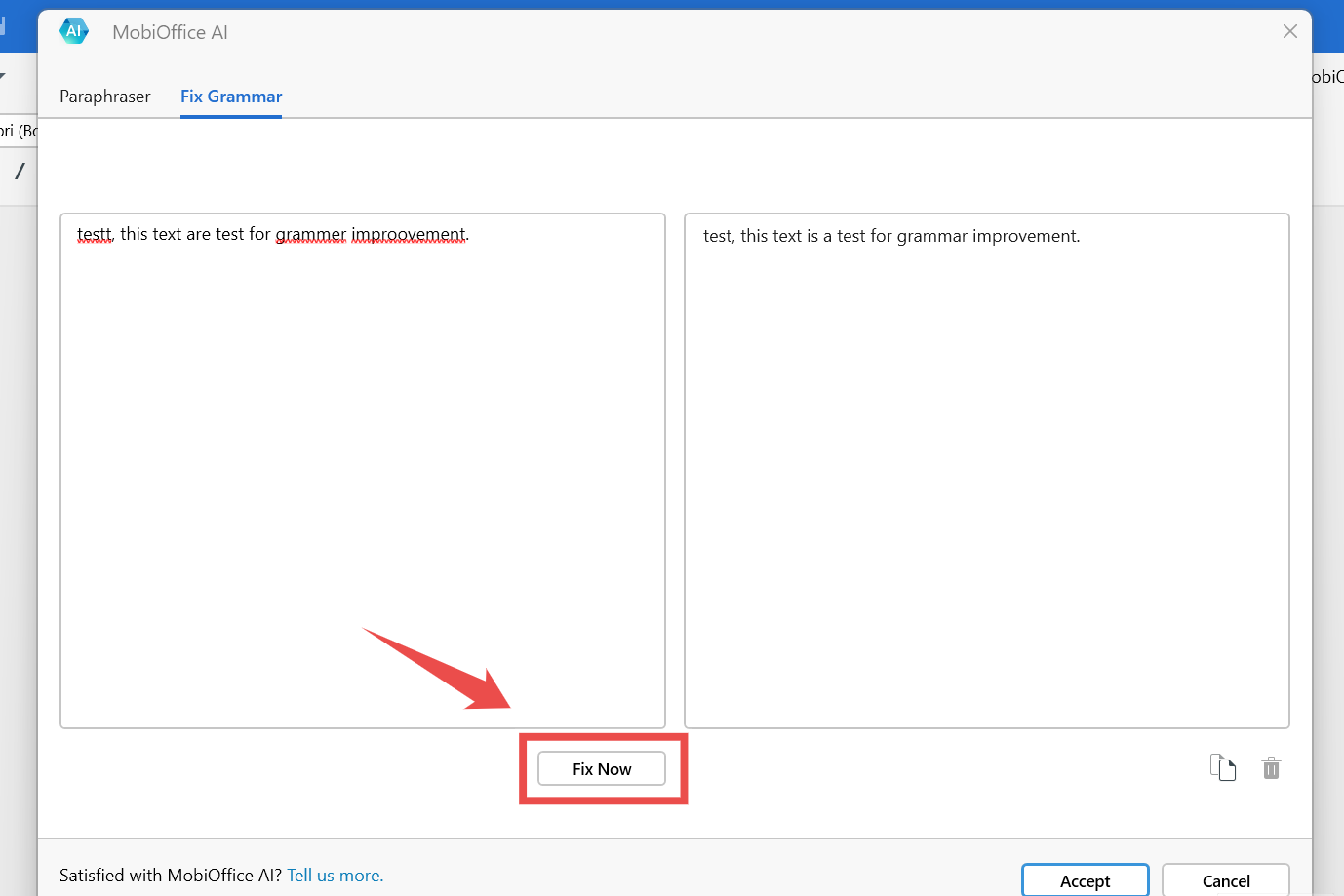 MobiOffice AI in MobiDocs for Windows – MobiSystems